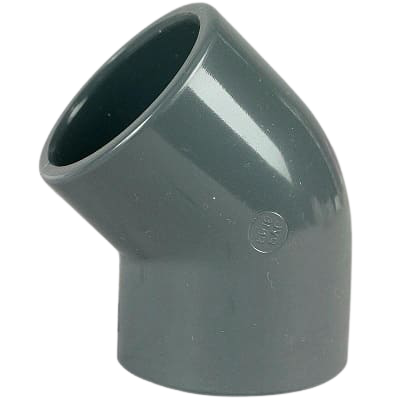 Coude PVC pression 45° - En vente sur Solu Pompes